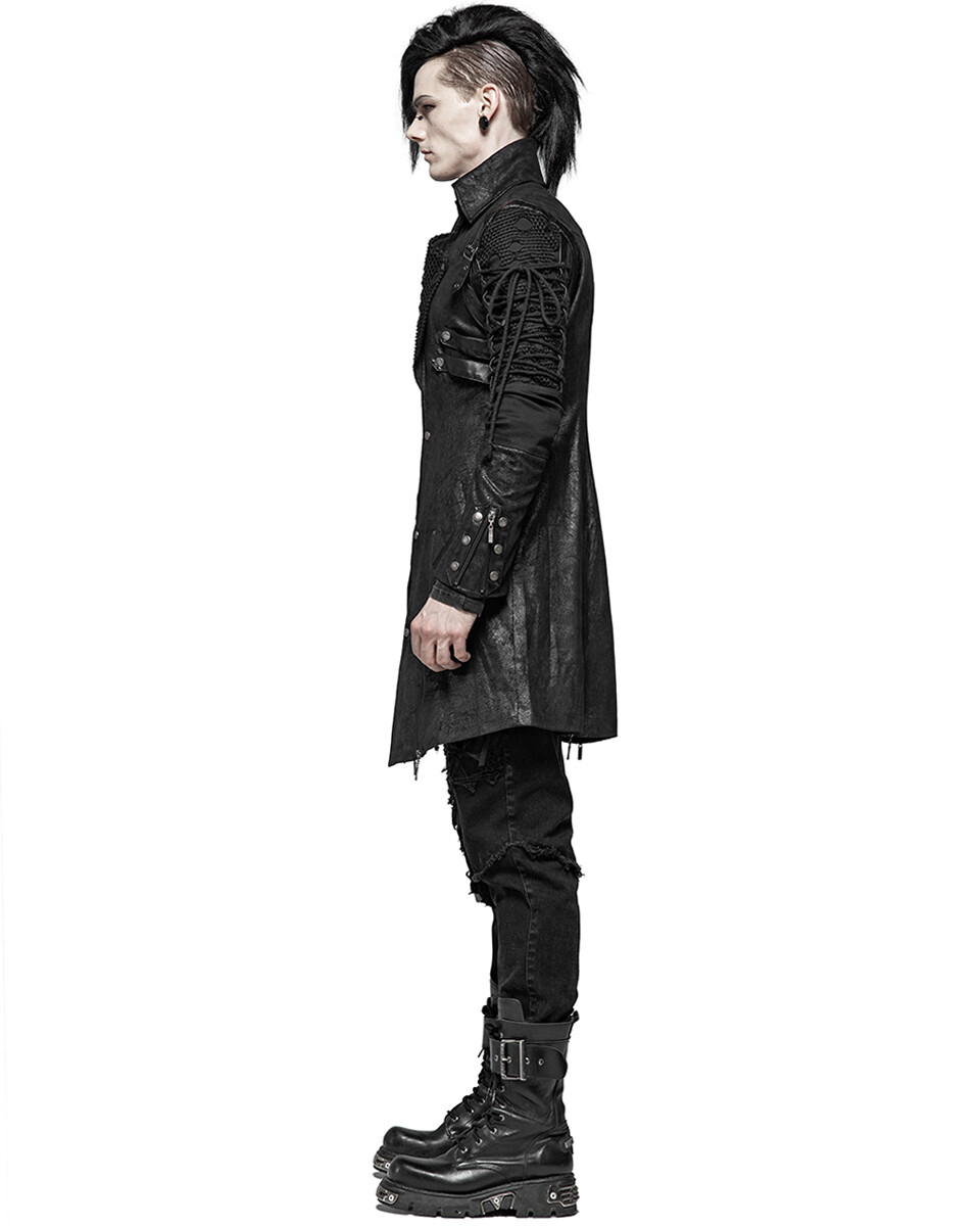 Punk Rave Poison Black Jacket Mens Faux Leather Gothic Steampunk ...