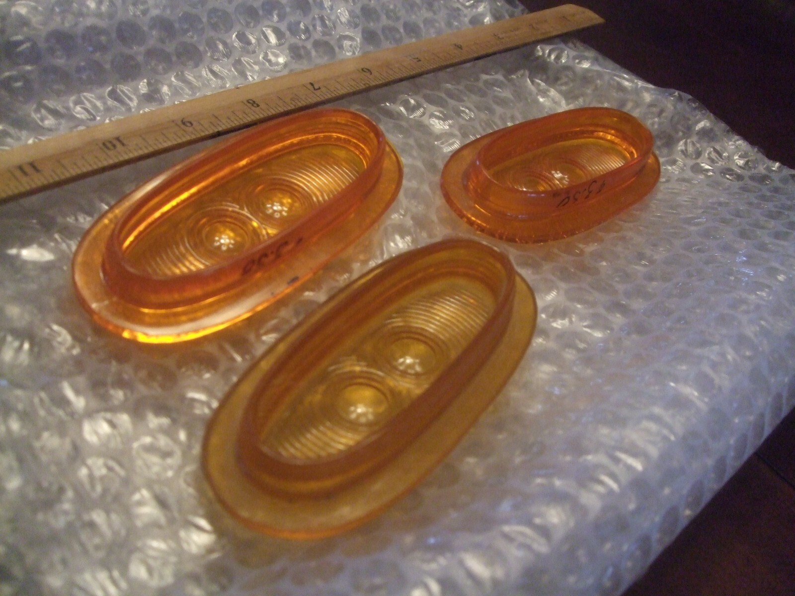 Lot of 3 SAE S-200 522093 BETTS MACHINE CO Amber light armored NOS ...