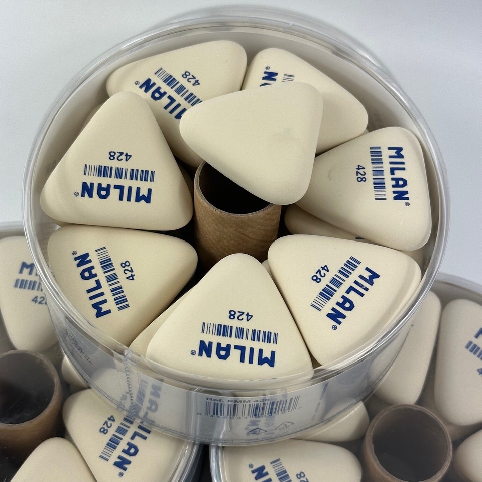Milan Eraser Rubbers High Quality Soft Medium Pencil Erasers School ...