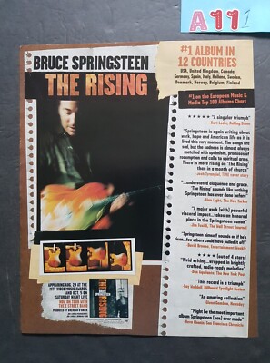 Bruce Springsteen The Rising Album Promo Print Advertisement Vintage ...