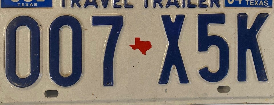 Vanity 007 X5K license plate James Bond movie Secret Service Agent MI6 ...