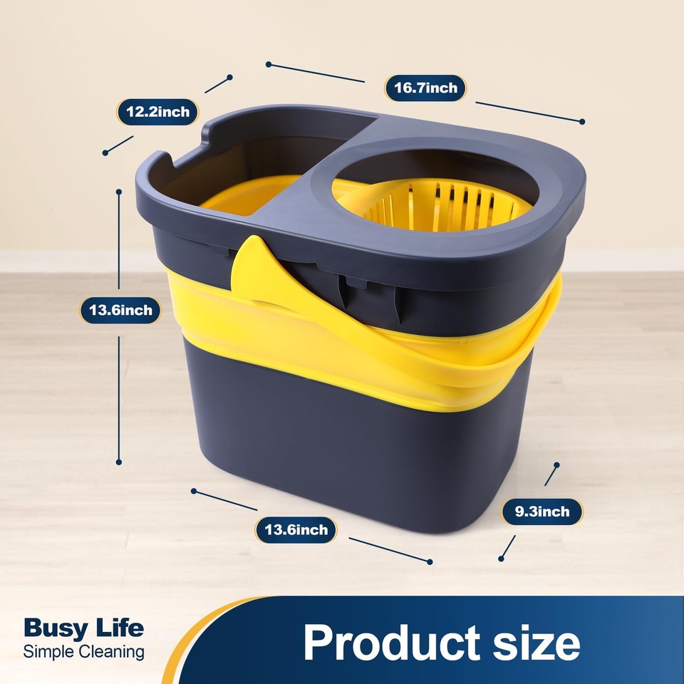 Commercial Mop Bucket with Wringer Portable Collapsible Plastic Mop ...