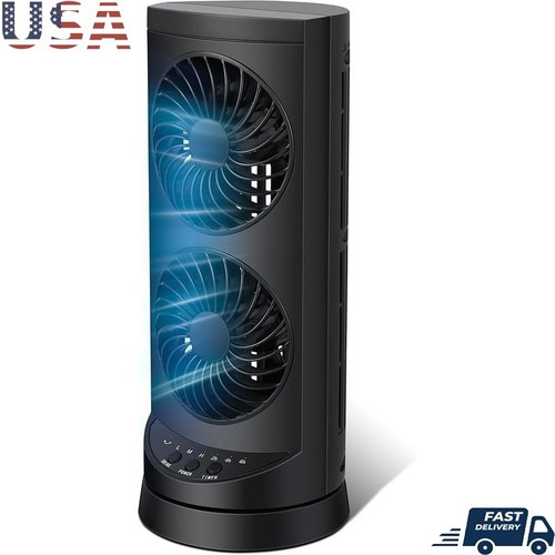 Powerful Oscillating Fan Ultra Quiet 3 Speeds Portable 12H Timer ...