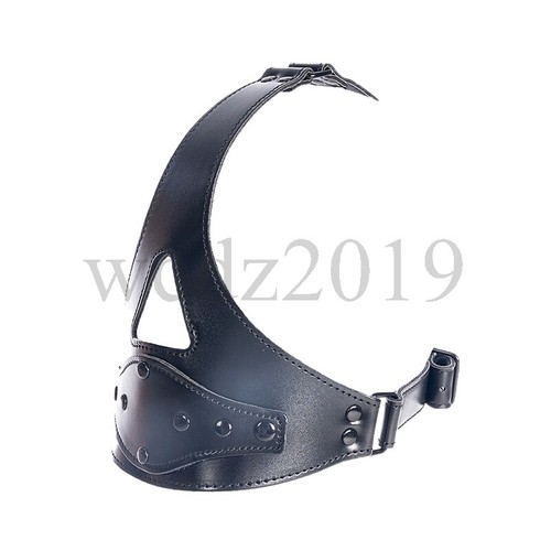Detachable Plug Mouth Gag Bondage Hood Head Harness Restraints PU ...