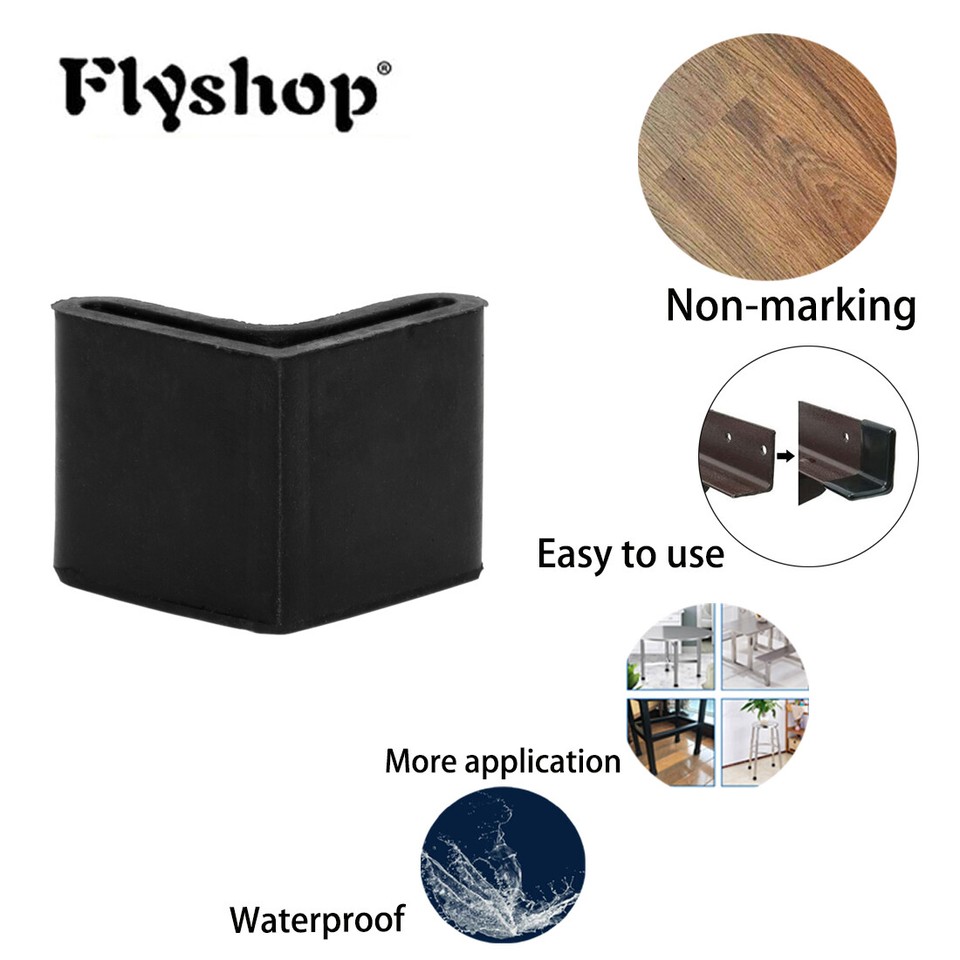 Flyshop 24PCS Rubber Angle Iron Caps Shelving Leg Protectors Bed Frame ...