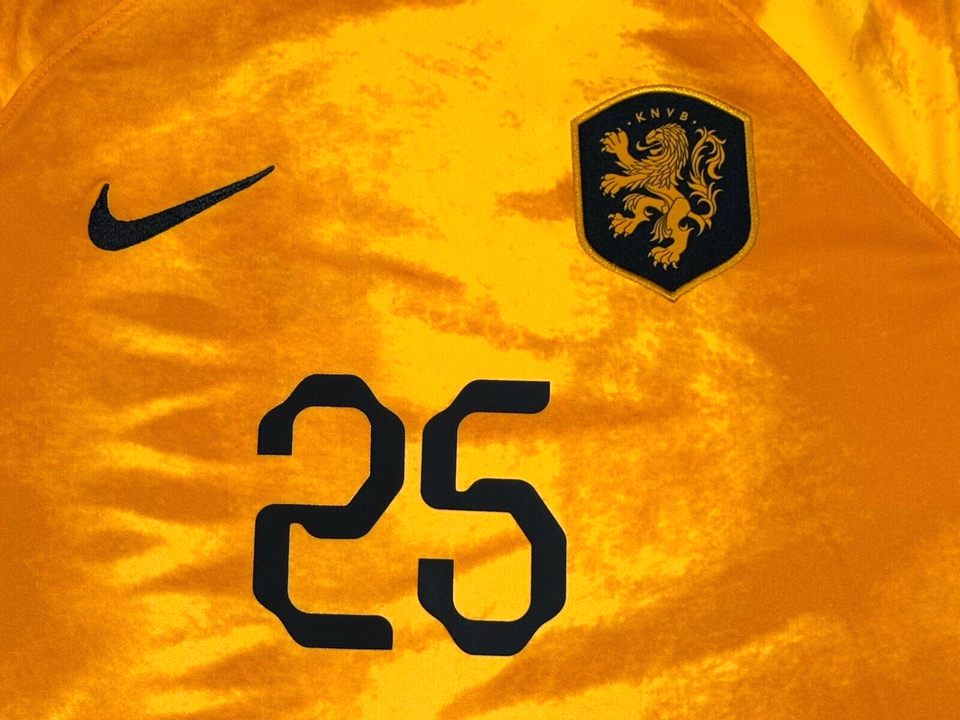 2022/23 Netherlands Home Jersey #25 Xavi Simons Medium Long Sleeve ...