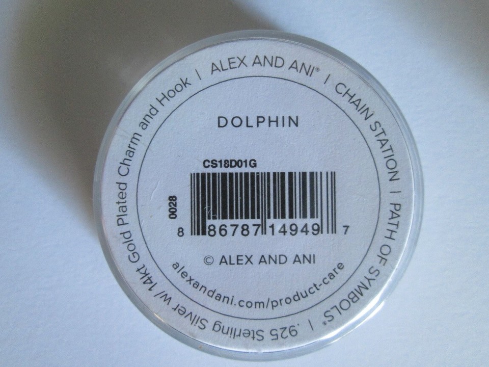 ALEX AND ANI STERLING SILVER 14K GOLD PLATED 3-D DOLPHIN CHARM, NEW! | eBay
