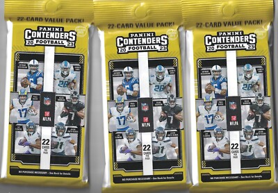 2023 Panini Contenders Football NFL Trading Cards 3X Sealed Fat Pack 66 ...