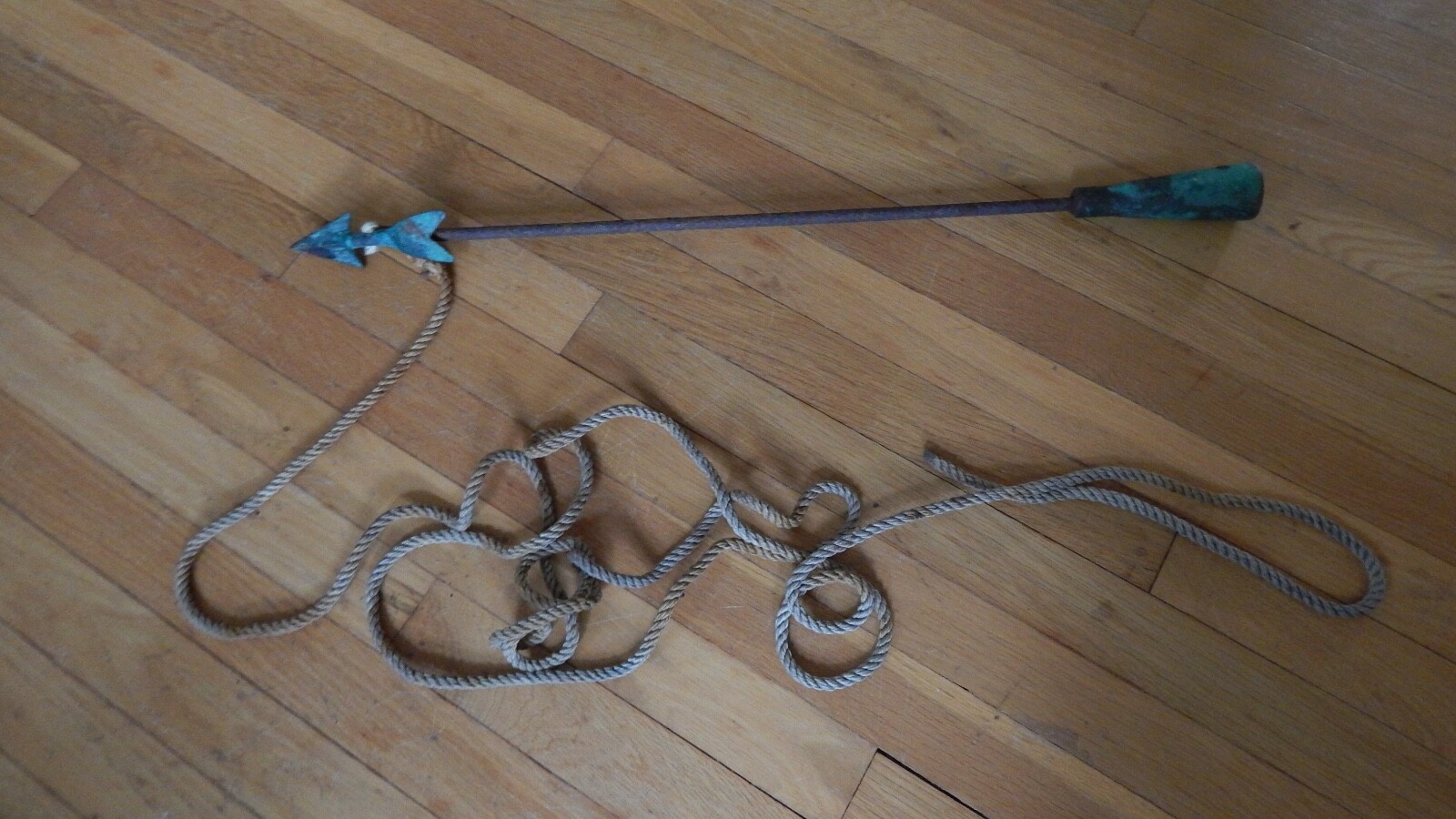 27 3/8 Inch Long Wrought Iron/Brass/Bronze Whale Harpoon With No Pole ...