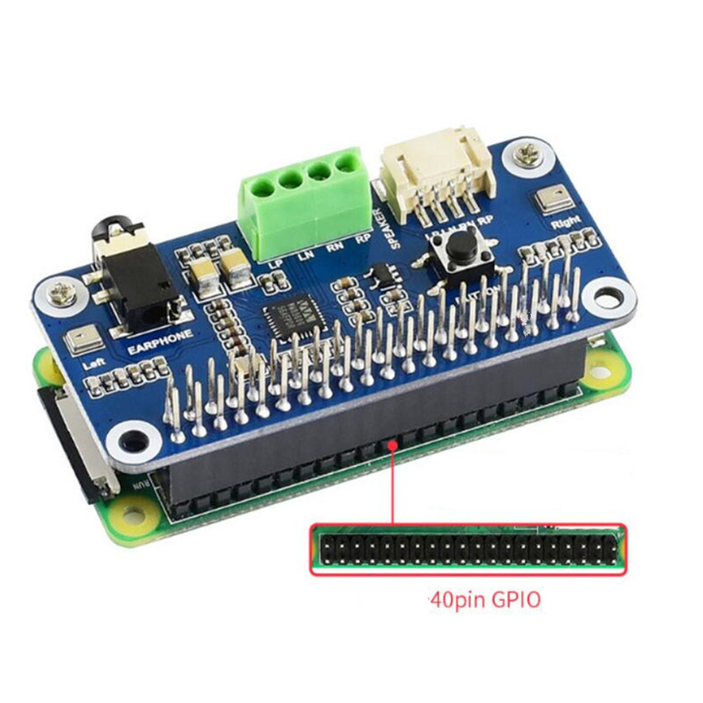 WM8960 Stereo Audio HAT Card Board 8Ω Speaker Kit for Raspberry Pi 40 ...