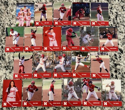 2025 Onit Athlete Nebraska Cornhuskers Softball Complete 22 Card Red Base Set | eBay