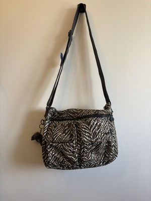 Kipling Animal Print Cross Body/ Baby Bag With Monkey Charm Excellent ...