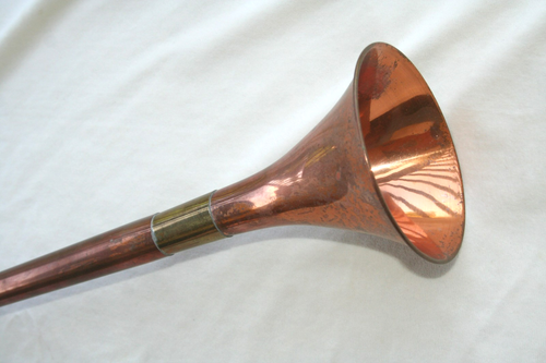 VTG COPPER HERALDS TRUMPET BUISINE LONG HORN BRASS HEAVEN INSTRUMENT ...