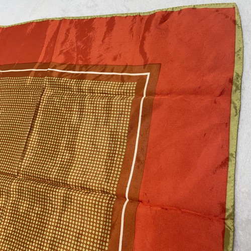 Vintage Paoli Scarf Orange Gold Geometric Square MidMod 26” Retro Gogo ...