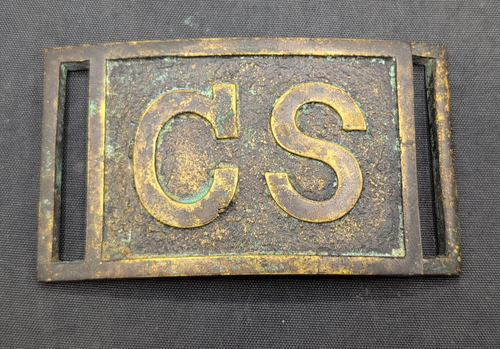 Civil War Confederate rectangular belt buckle with keeper. | eBay