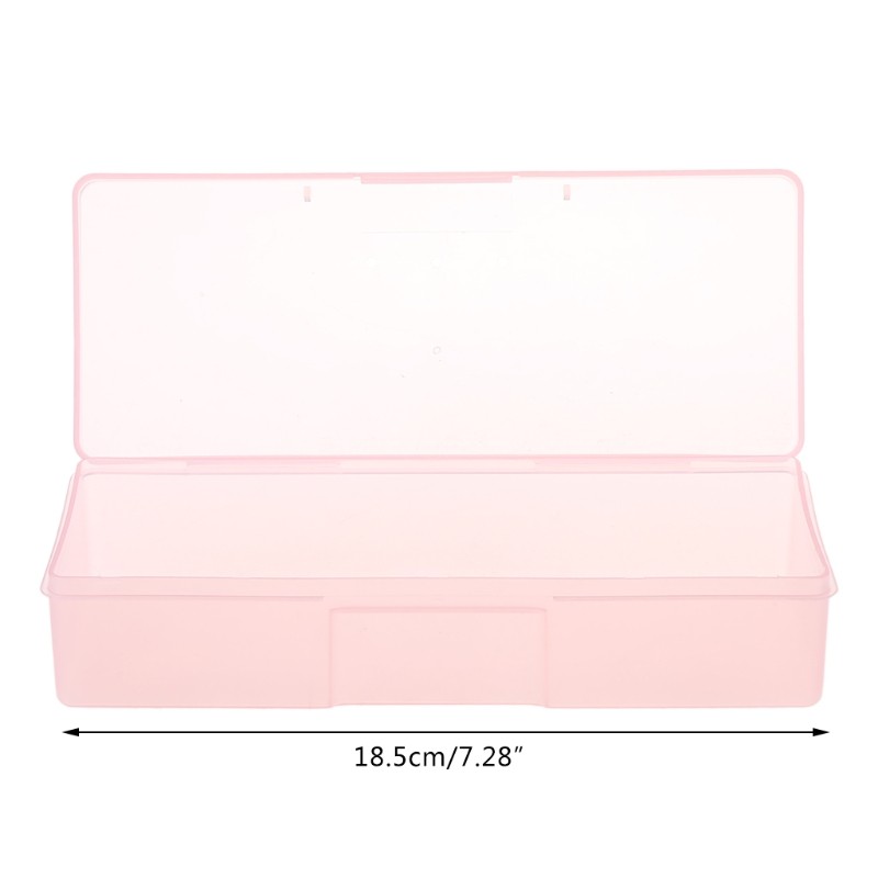 New Transparent Empty Nail Storage Box Manicure Tools Organizer for ...