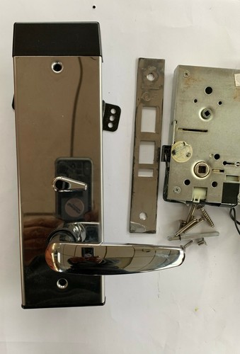 Used Saflok MT RFID Hotel Lock Bright Chrome Stainless Steel look BLE ...