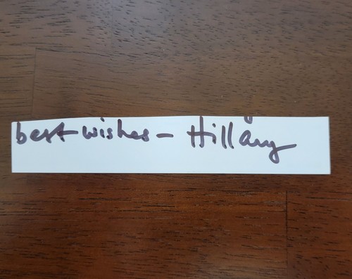 Hillary Clinton Signed Autographed Cut Photo Signature - hand signed | eBay