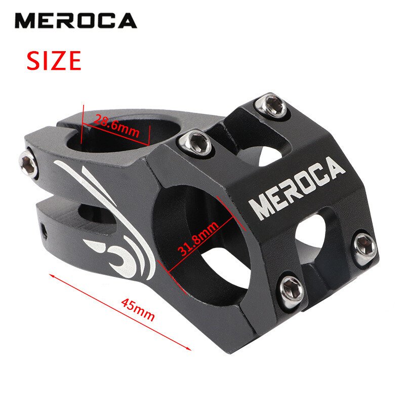 Meroca Bicycle Handlebar Stem 45mm - Mountain Bike Stem 31.8mm Direct ...