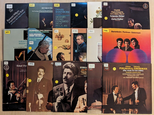 Angel 17 Classical Vinyl Record LP Lot Perlman Zukerman Karajan Wilson ...