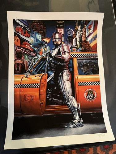 Jason Edmiston Robocabbie Signed Print Robocop Poster Ghostbusters ...