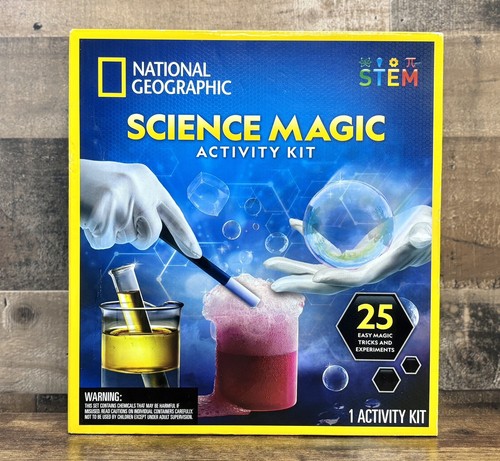 SCIENCE MAGIC ACTIVITY KIT ~ NEW ~ NATIONAL GEOGRAPHIC STEM 25 MAGIC ...