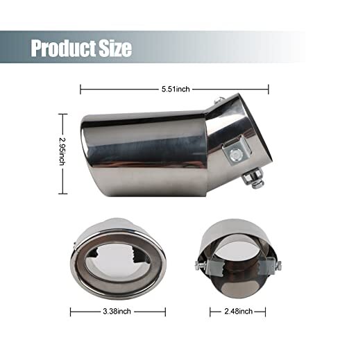 1.5-2 Inch Stainless Steel Exhaust Muffler Tip Pipe Straight Tail Pipe ...