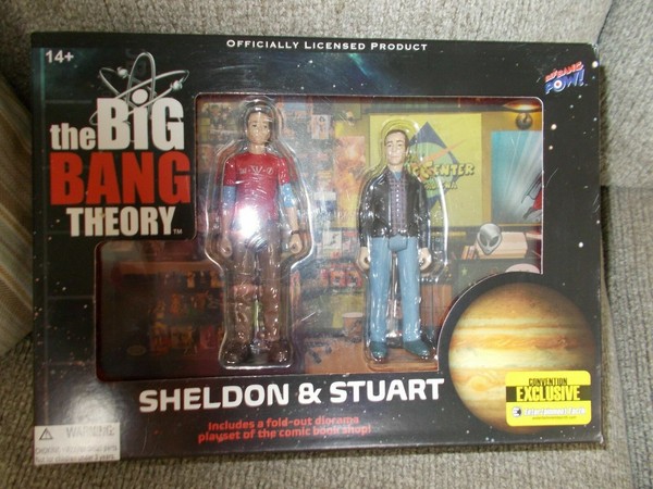 The Big Bang Theory Sheldon & Stuart Action Figure Set Diorama Playset ...