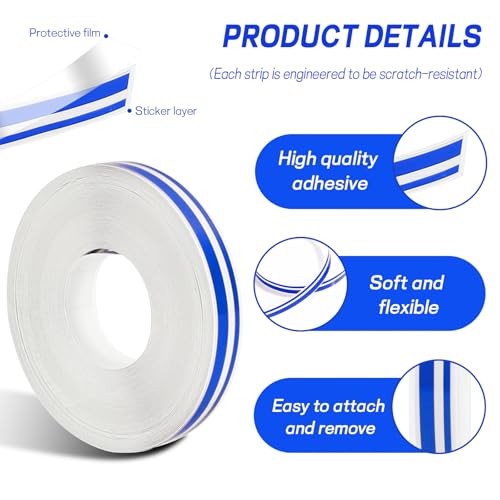 2 Rolls×32Ft Car Pinstriping Tape, Vinyl Automotive Pinstriping Tape ...