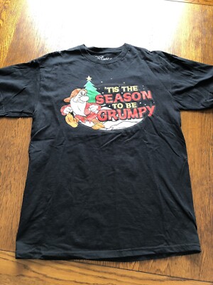 Disney Grumpy Christmas 'Tis The Season to Be Grumpy Black Graphic T ...