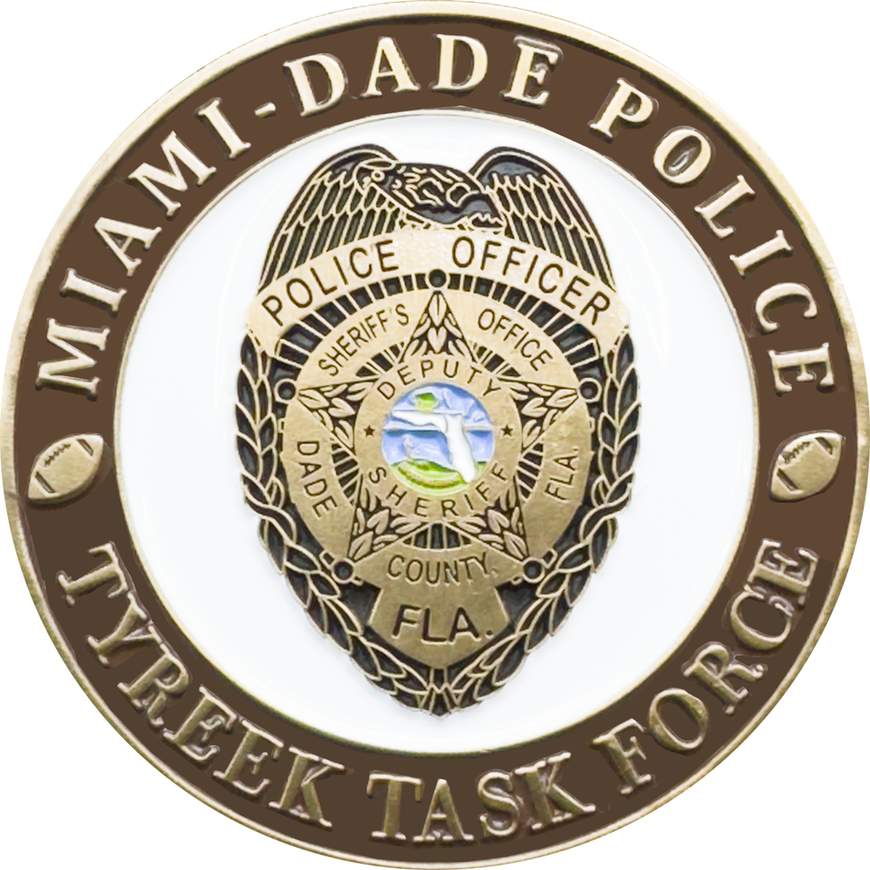 EL13-10 Miami Dade Police Challenge Coin for Dolphins fans fun for ...