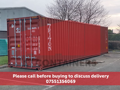 Nearly New 40ft High Cube Shipping Container | Red | London | VOLUME ...