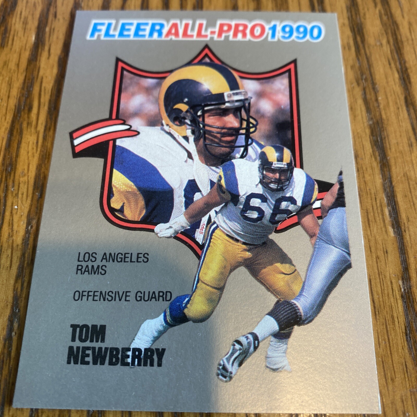 1990 Fleer All-Pro Football Card Los Angeles Rams #6 of 25 Tom Newberry ...