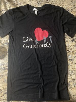 Womens T Shirt Thrivent "Live Generously" Graphic Black Sz S | eBay