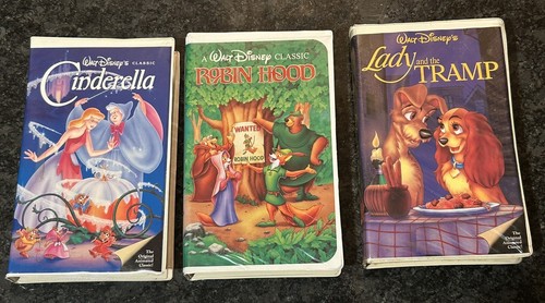 (3) WaltDisney Black Diamond Movies - Cinderella, Robin Hood & Lady ...