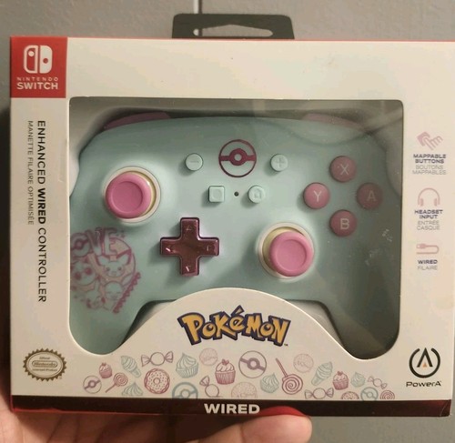 Pokemon Switch Controller Blue Pink Sweet Friends Enhanced Wired ...