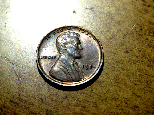 Better Date Brilliant Uncirculated 1924 Some Red Penny Photo of Actual ...