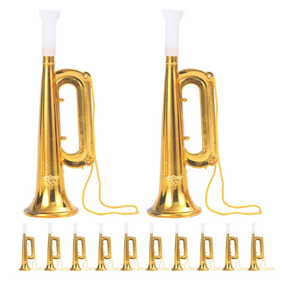 12pcs Interesting Kids Trumpet Plastic Toys Trumpet Compact Plastic ...