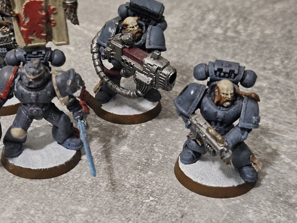 Warhammer 40k - Space Wolves - Marines Squad x5 - Painted | eBay UK