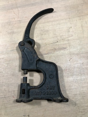 VINTAGE -REX 27-Cast Iron Leather Rivet Punch Pat Oct 9 1900 Hand ...