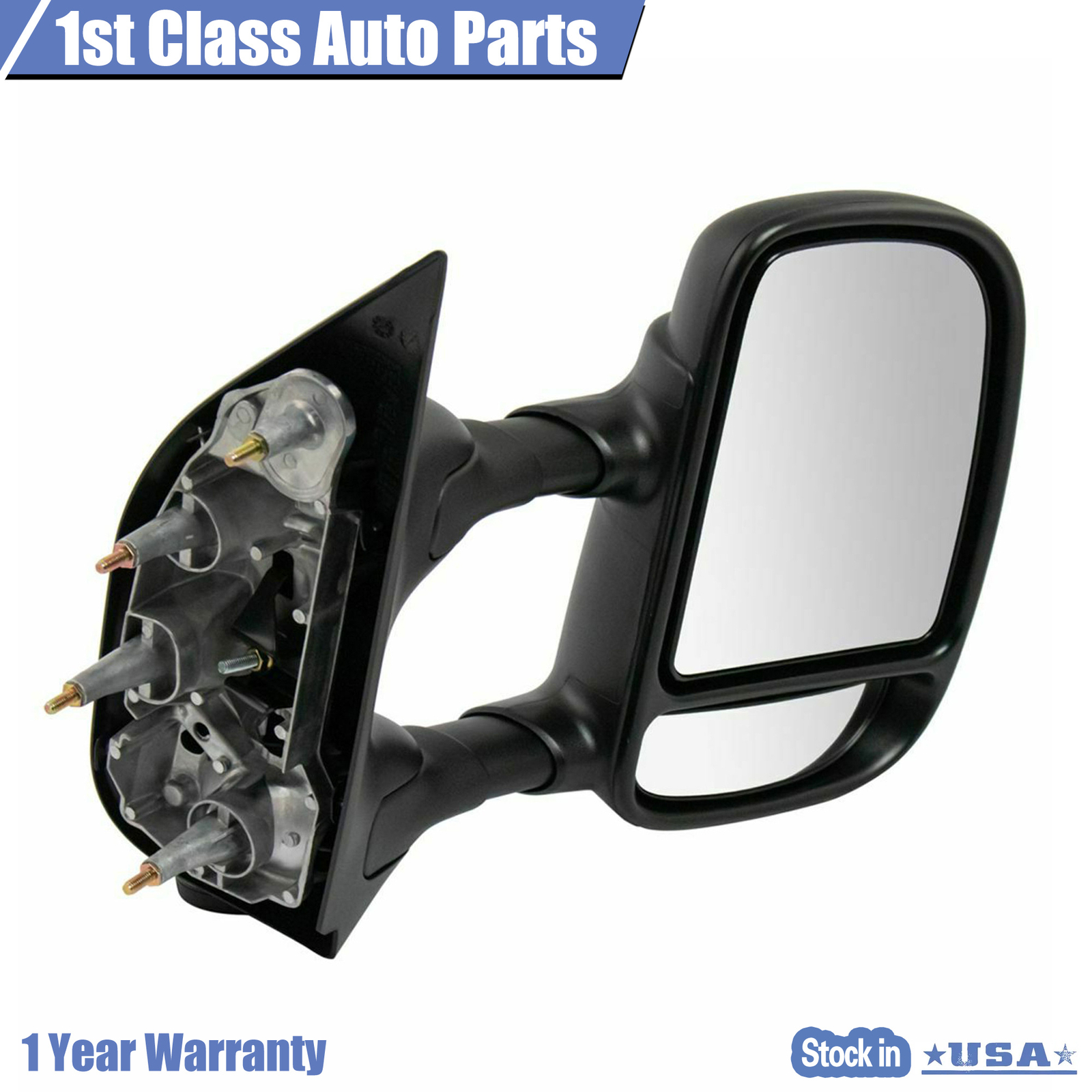 Right Manual Mirror Fits Ford E-150 E-250 E-350 E-450 E-550 Super Duty ...