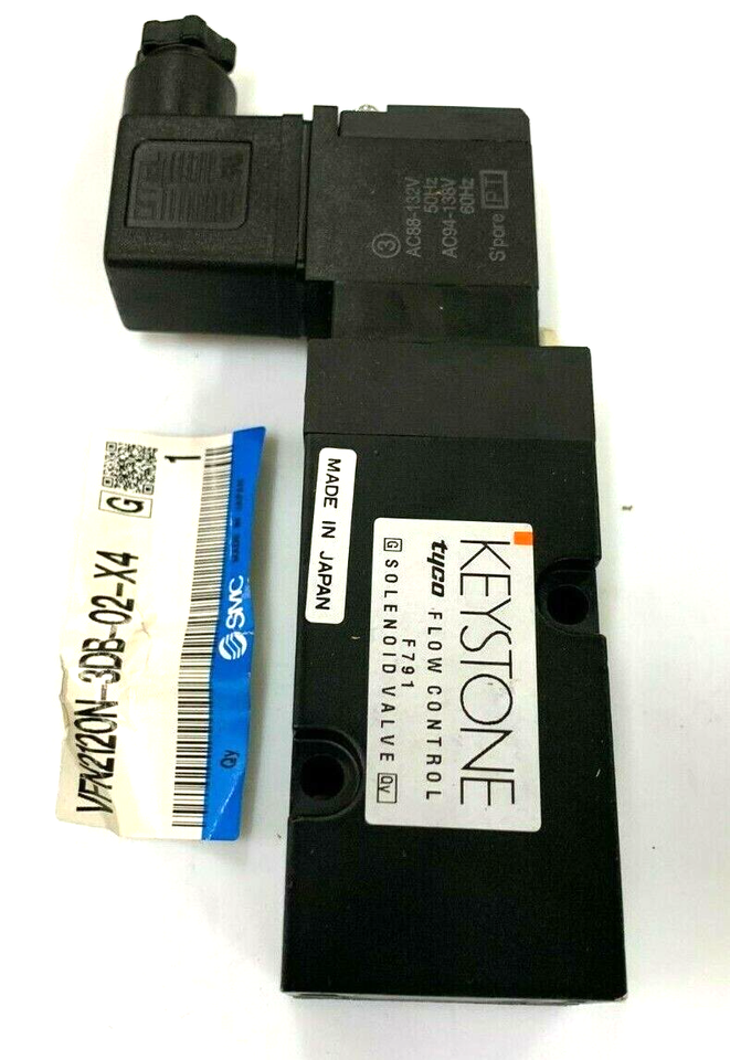 KEYSTONE TYCO Flow Control F791 Solenoid Valve 120/60 AC SMC VFN2120N ...