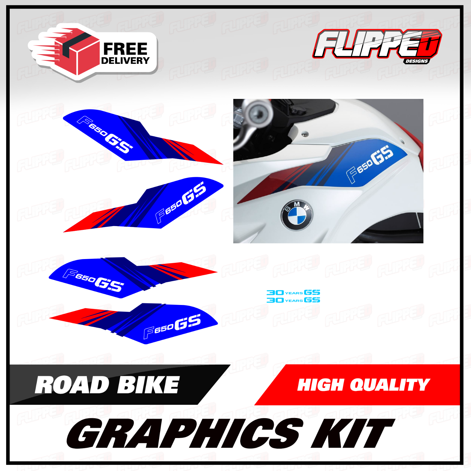 BMW F650 GS Replacement Aniversary Road Bike Graphics Decals Stickers ...