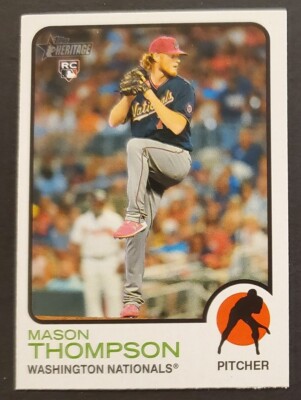 2022 Topps Heritage #113 Mason Thompson RC NATIONALS Rookie card⚾️NM/MT ...