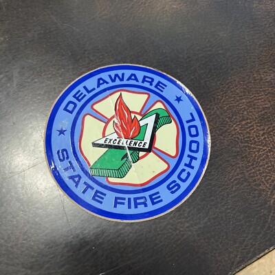 Vintage / Obsolete Delaware State Fire School Department Sticker | eBay