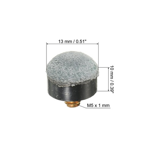10Pcs 13mm Dia Screw-on Pool Cue Tip Replacement Billiard Stick Tips ...