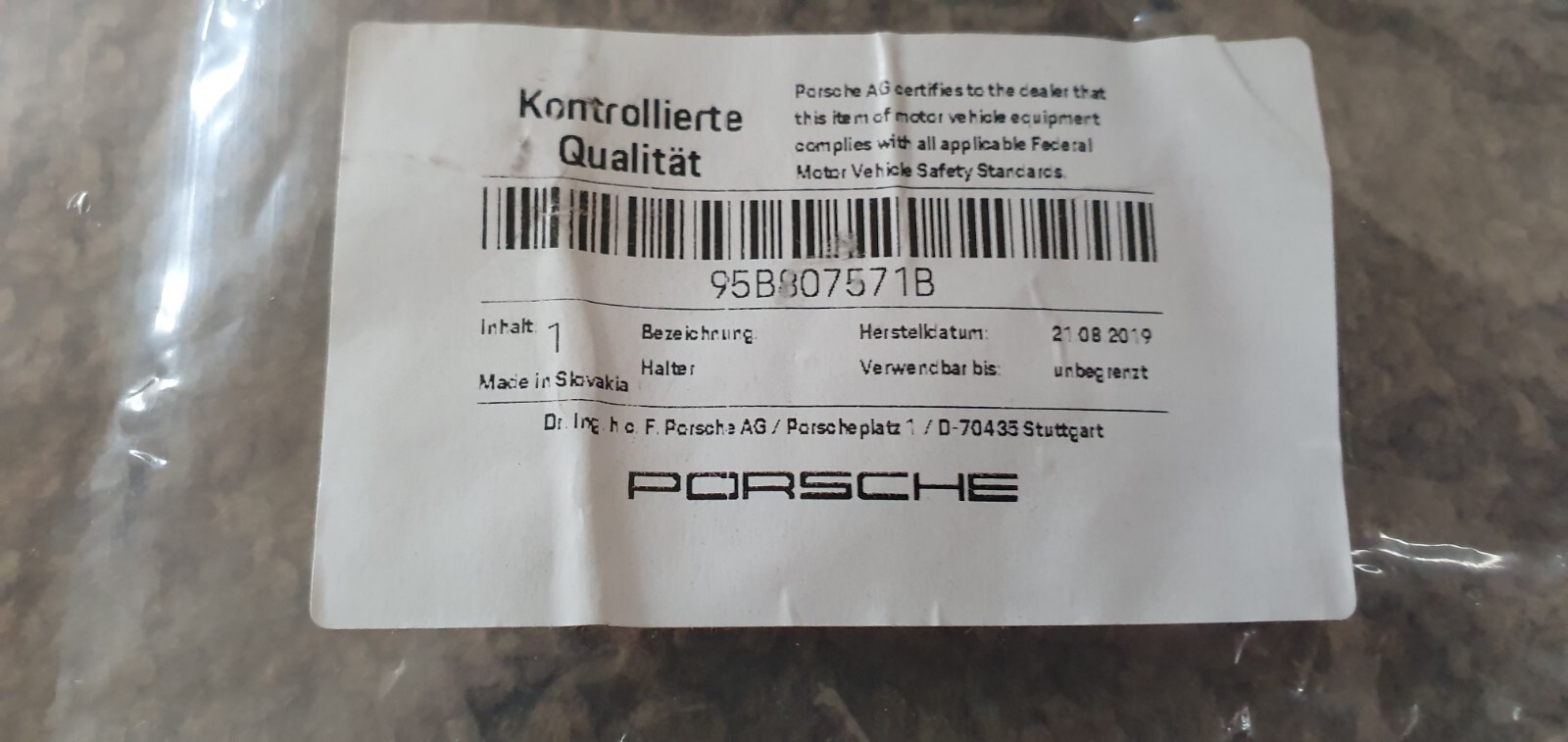 NEW Porsche Macan 95B Left Rear Bumper Mounting Bracket Support ...