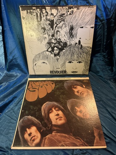 LOT of 2 Vintage THE BEATLES Vinyl Records! - Rubber Soul & Revolver VG ...