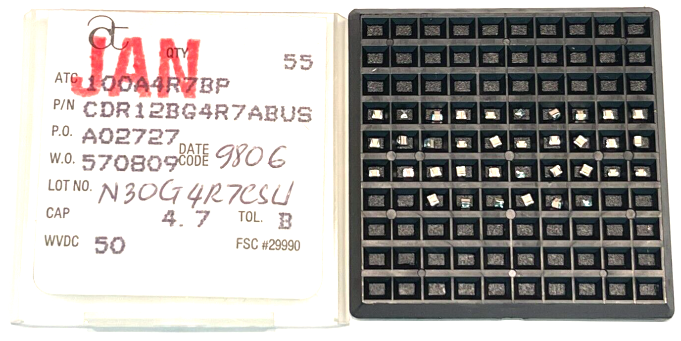 (36 PIECE LOT) CDR12BG4R7ABUS, Cap Cer 4.7pF 50V +90±20ppm/C 0.1pF SMD ...