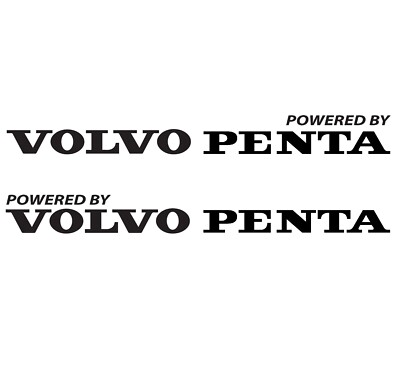 Powered by VOLVO Penta Decal Racing Sport Die Cut Vinyl Sticker - Any ...